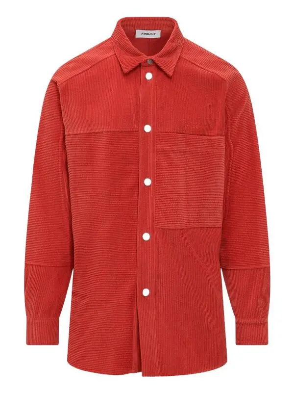 AMBUSH Button-up Corduroy Overshirt - Red