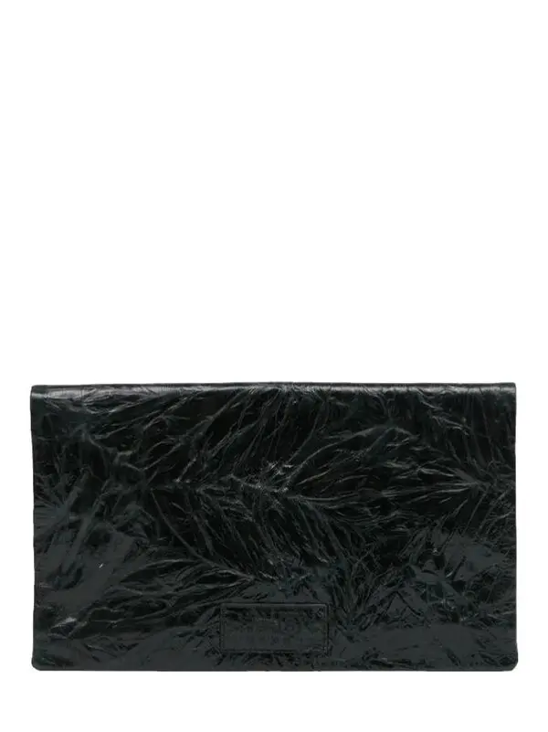 MAISON MARGIELA Logo-patch Clutch Bag - Black