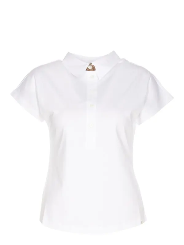 Herno Logo-tape Short-sleeved Polo Top - White