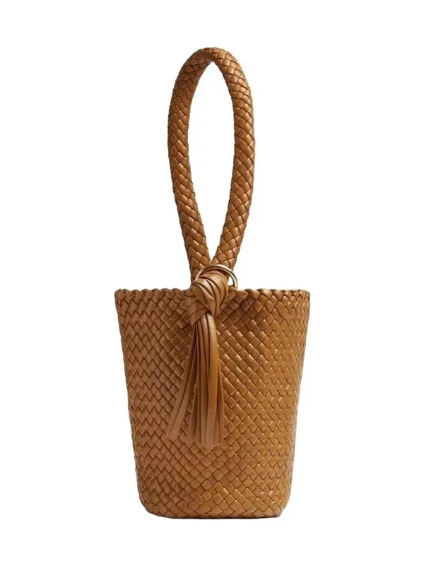 Bottega Veneta Woven Bucket Shoulder Bag - Brown