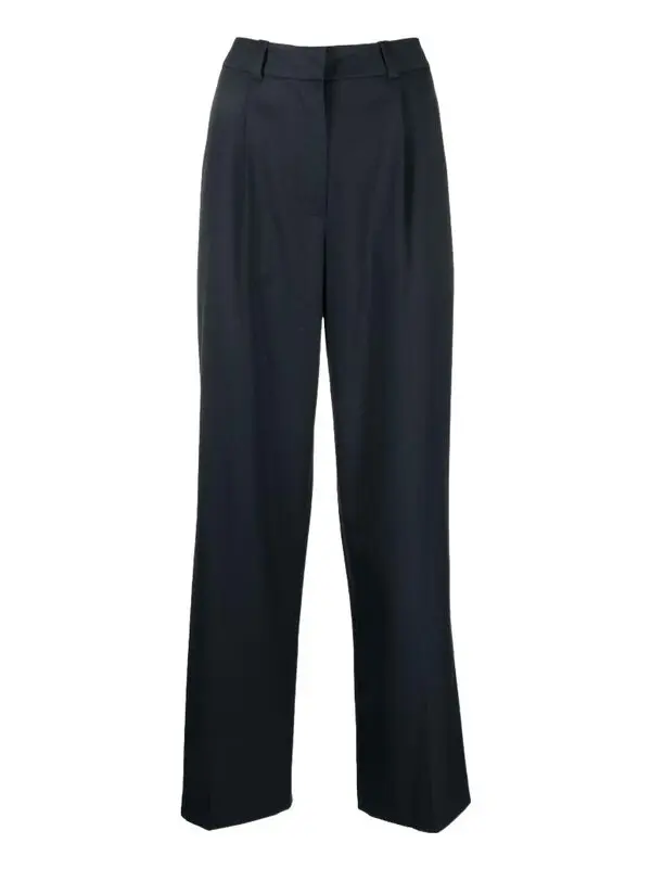 LOW CLASSIC Straight-leg Tailored Trousers - Black
