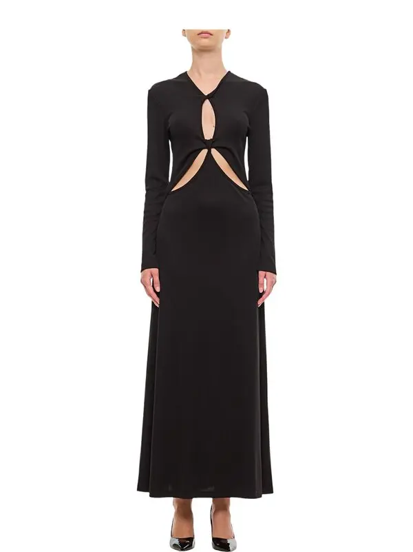 Christopher Esber Open Twist Anglaise Dress - Black