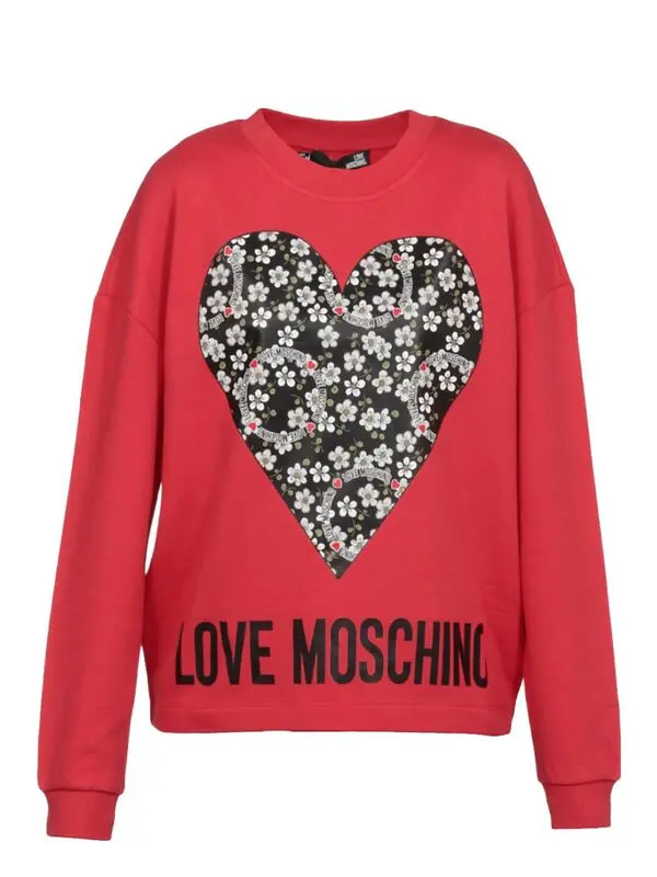 Moschino Heart Logo Sweatshirt - Red