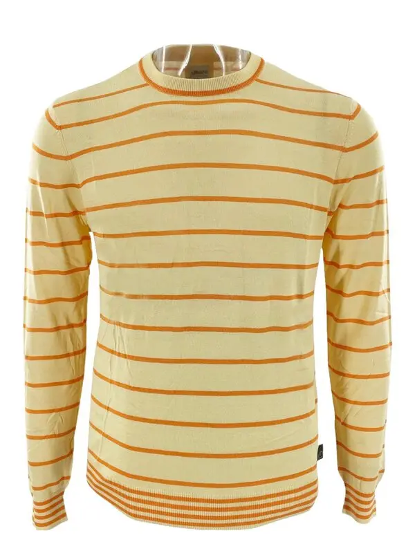 Emporio Armani Horizontal Striped Long Sleeve Sweater - Nude