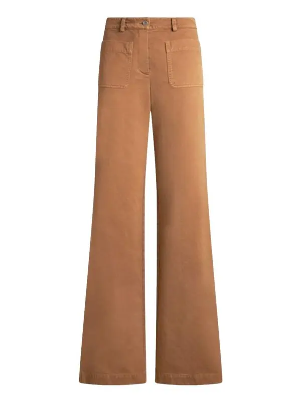 Etro High-waisted Wide-leg Trousers - Brown