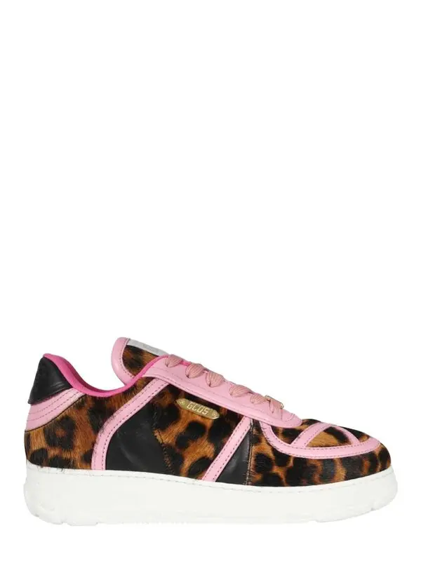 Gcds Leopard-print Lace-up Trainers - Multicolor