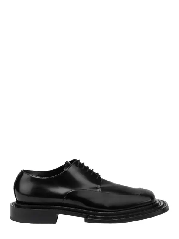 Moschino Round Toe Lace-up Derby - Black