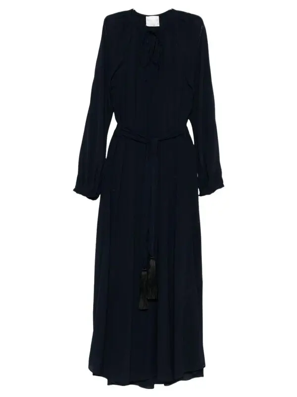 FORTE_FORTE Long Sleeve Midi Dress - Black