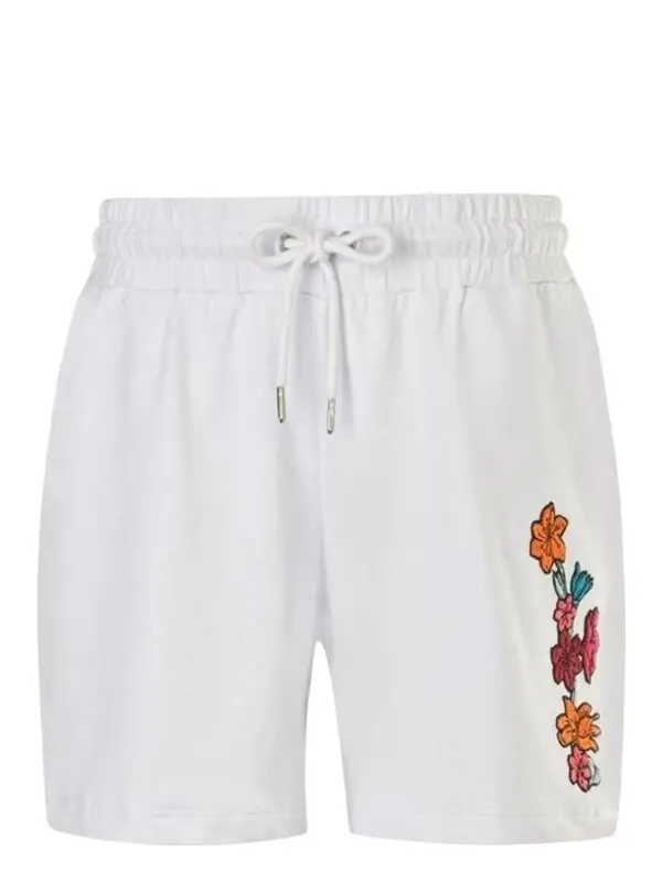 EA7 Logo Drawstring Sports Shorts - White
