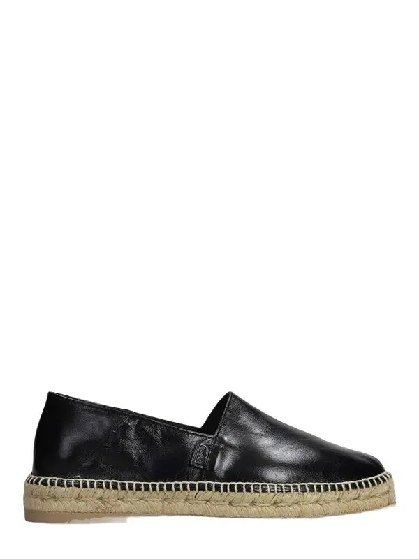 Ami Leather Espadrilles With Rope Sole - Black