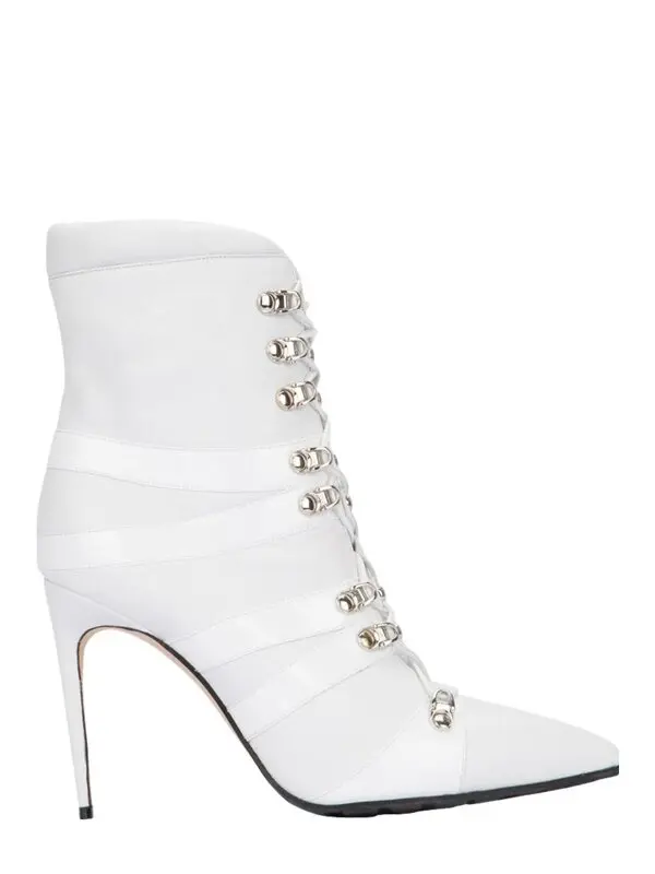 Manolo Blahnik Roblax Lace-up Boots - White