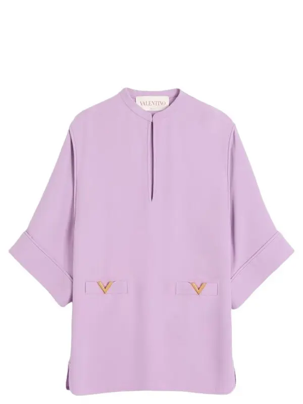 Valentino Garavani V-detailed Mini Dress - Wisteria Flexata