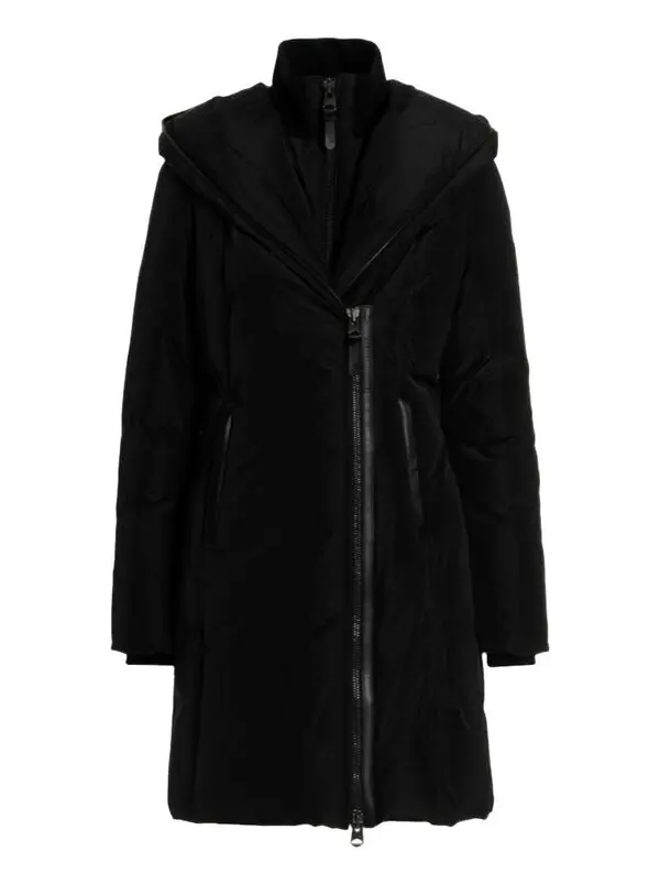 Mackage Hooded Down Jacket With Belted Detail - Black