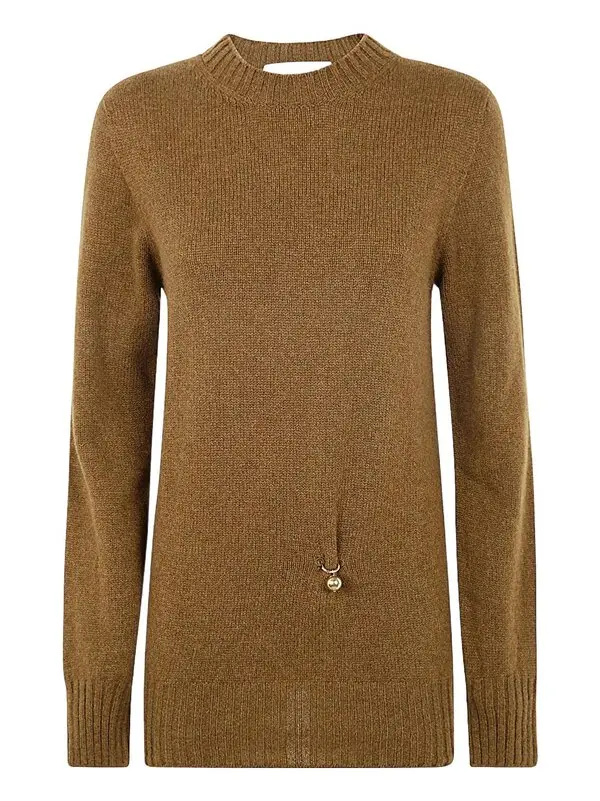 Philosophy Di Lorenzo Serafini Round Neck Long Sleeve Sweater - Brown