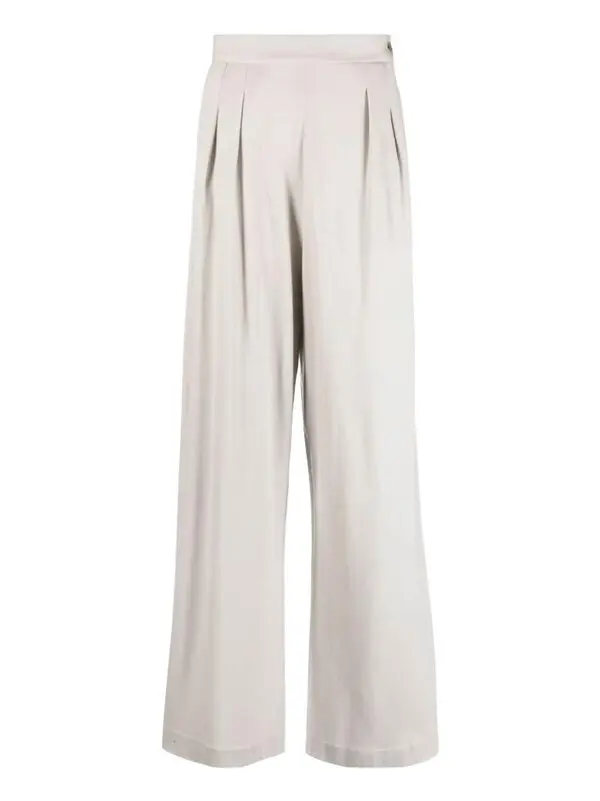 Fabiana Filippi Wide-leg Pleated Trousers - White