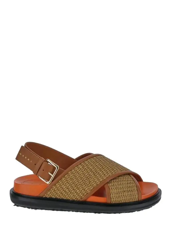 Marni Fussbett Cross-strap Sandals - Brown