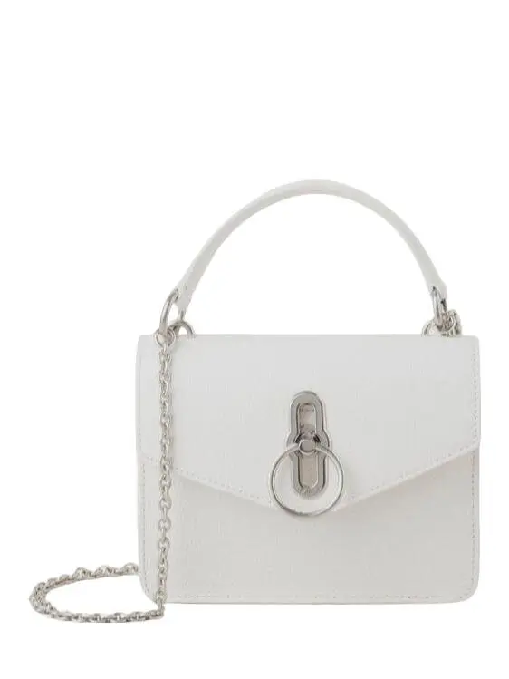 Mulberry Chain Linked Small Top Handle Bag - White