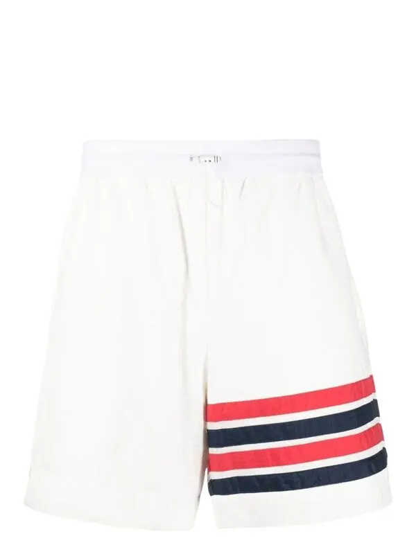 Thom Browne 4-bar Stripe Detail Shorts - White