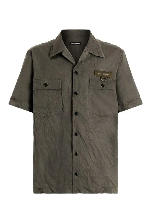 Dolce & Gabbana Dolce Gabbana Logo Detailed Short-sleeved Shirt - Green