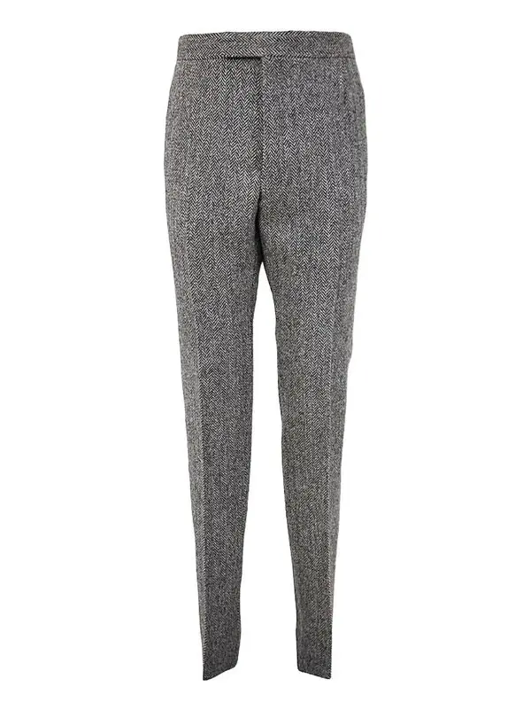 Thom Browne Tailored Tweed Trousers - Gray