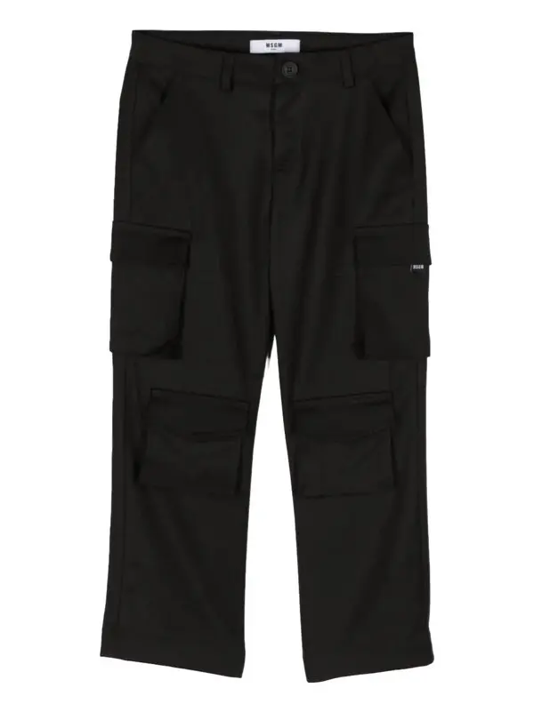 MSGM Multi-pocket Straight-leg Trousers - Black