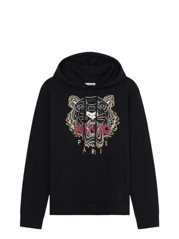 Kenzo Tiger Embroidered Hoodie - Black