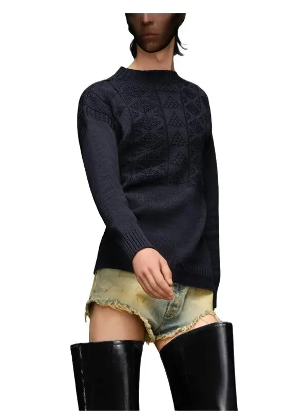 MAISON MARGIELA Textured Knit Sweater - Black