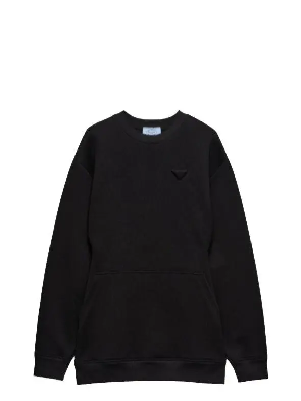 Prada Long-sleeved Crewneck Sweatshirt - Black