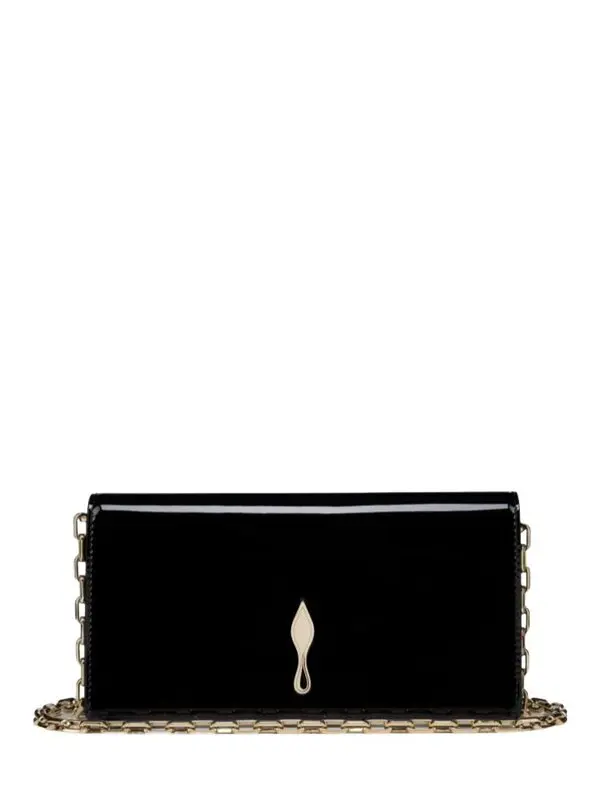 CHRISTIAN LOUBOUTIN Bettina Foldover Clutch Bag - Black