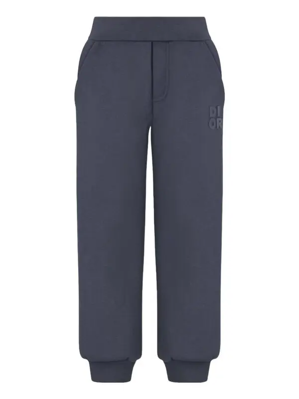 Dior Baby Logo Detailed Straight Leg Trousers - Navy Blue