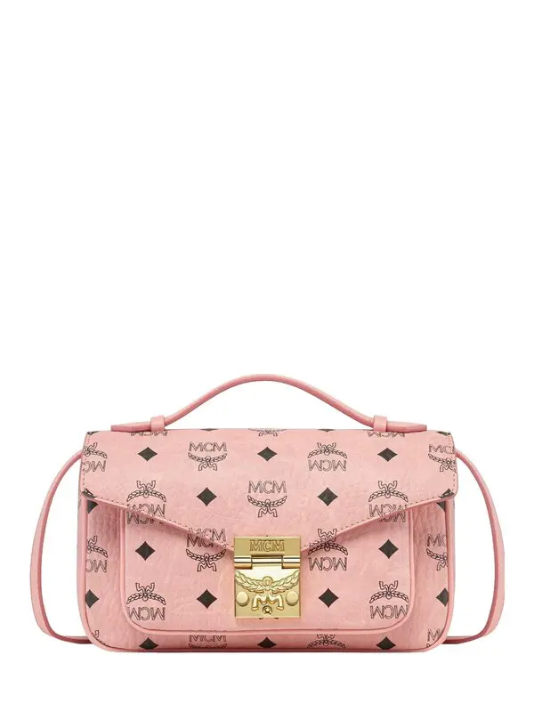 Mcm Monogram Flap Crossbody Bag - Soft Pink