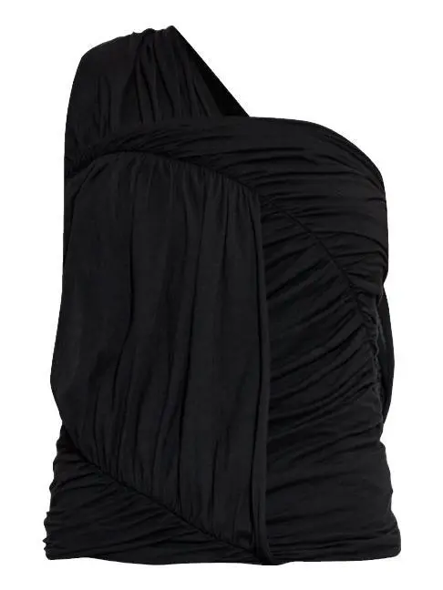 Rick Owens Asymmetrical Draped Top - Black