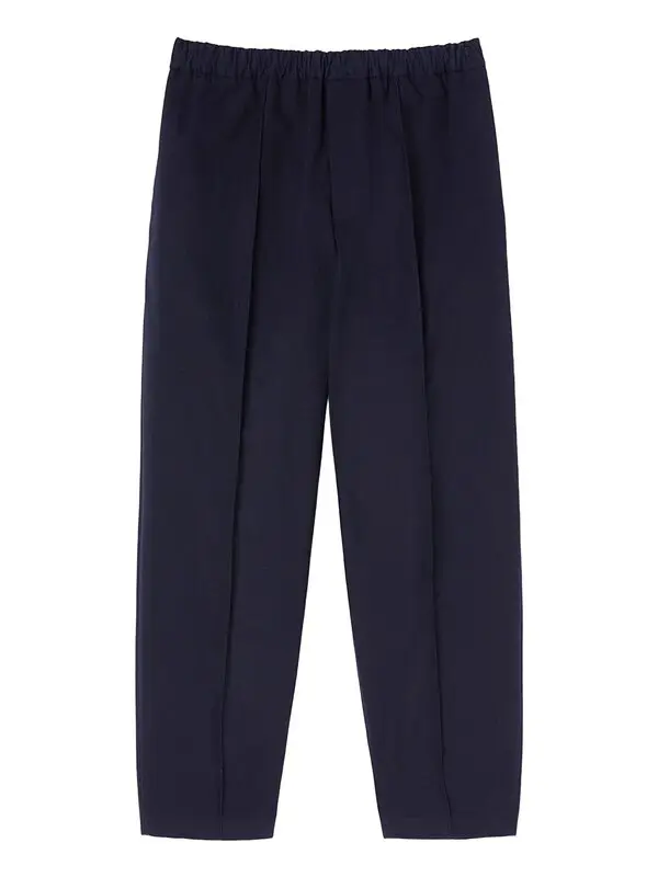 JIL SANDER Tapered Trousers - Navy Blue