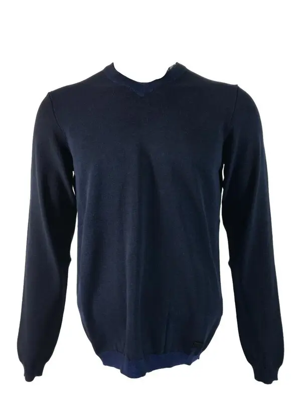 Emporio Armani V-neck Long Sleeve Sweater - Black
