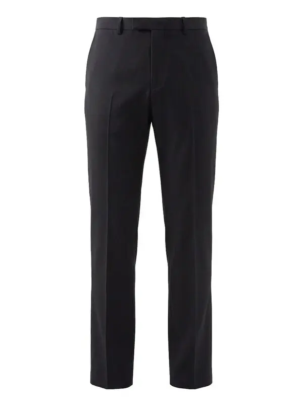 Gucci Crêpe Pants With Horn Buttons - Black