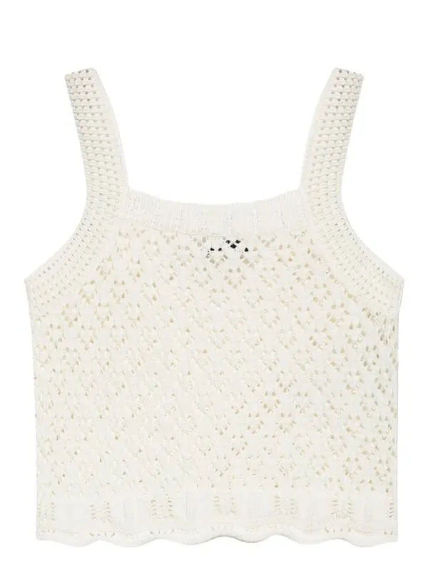Maison Kitsuné Crochet Tank Top - Cream