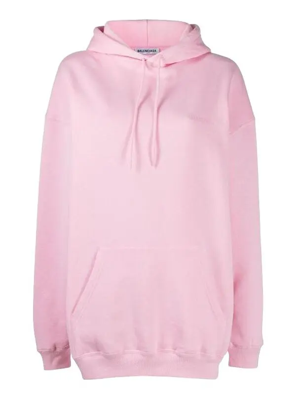 Balenciaga Logo Printed Oversize Hoodie - No
