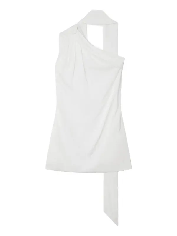 Stella McCartney One-shoulder Top With Scarf Detail - White