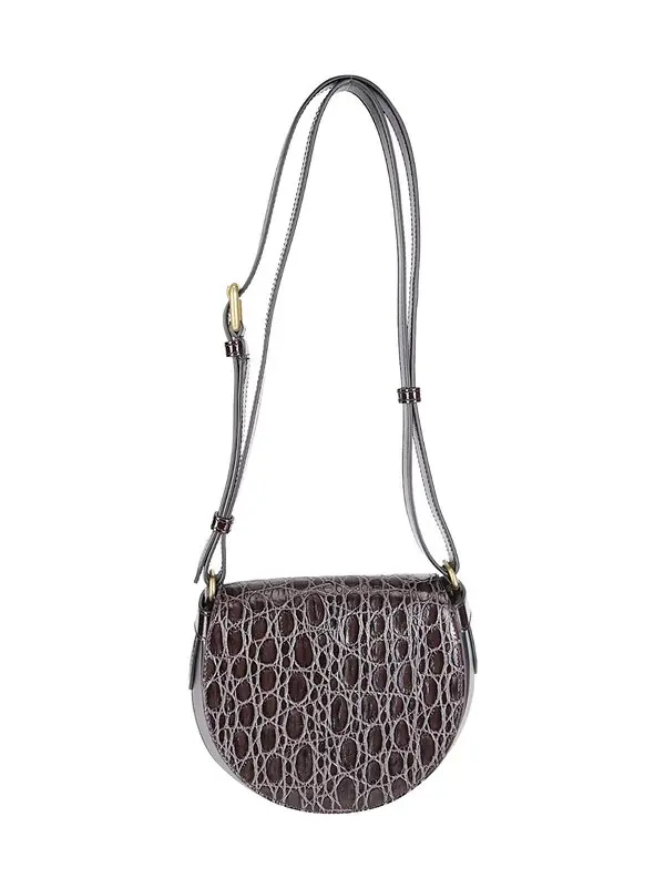 Dries Van Noten Foldover Top Shoulder Bag - Gray