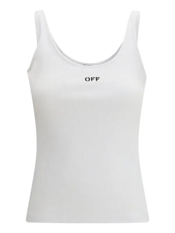 Off-White Sleeveless Vest - White/black