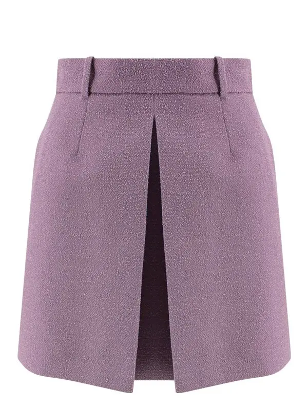 Dior Belt Loop Skirt With Front Slit - Purple