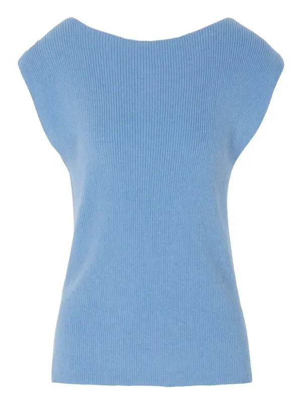 Emporio Armani Cashmere Sleeveless Sweater - Blue