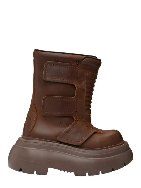 R13 Chunky Racing Ankle Boots - Brown