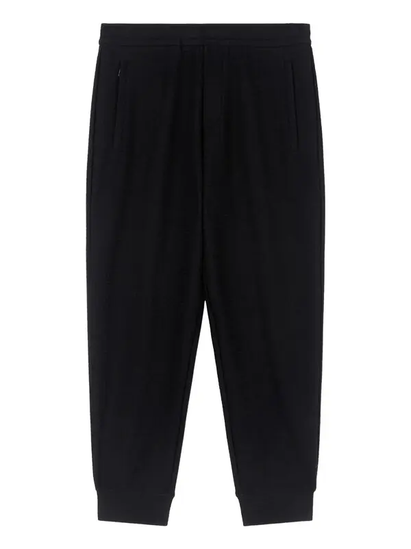 Emporio Armani Textured Track Pants - Black
