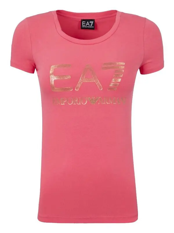 EA7 T-shirt With Logo Detail - Red
