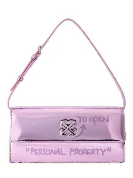 Off-White Jitney 1.0 Logo Detailed Shoulder Bag - Purple-red