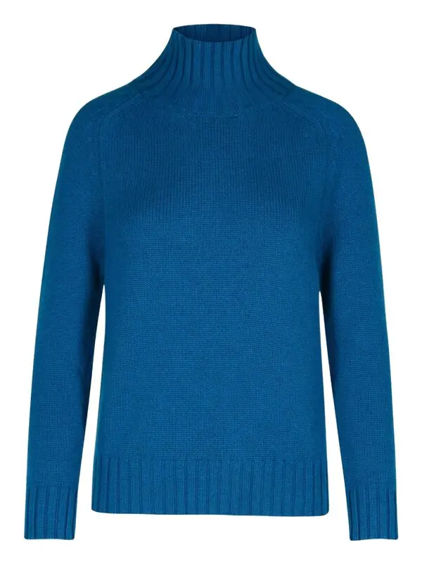 PUROTATTO Cashmere Turtleneck Sweater - Blue