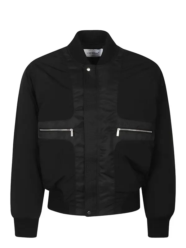 Off-White Zip-detailed Bomber Jacket - Black