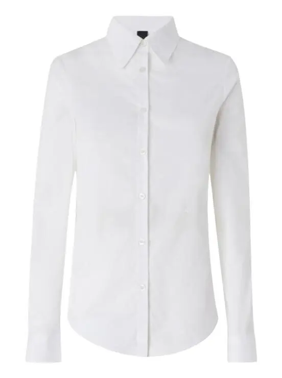 Pinko Slim-fit Stretch Poplin Shirt - White