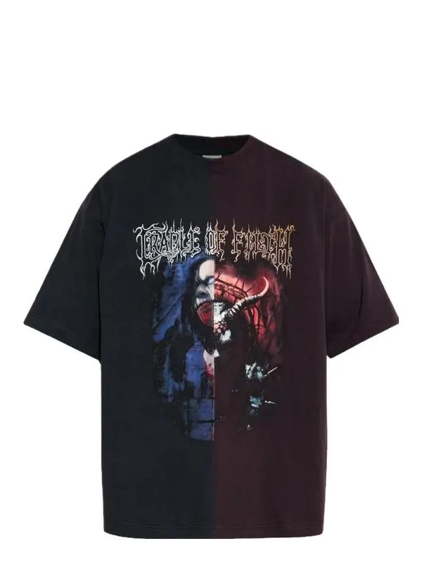 Vetements Graphic Printed Crewneck T-shirt - Black
